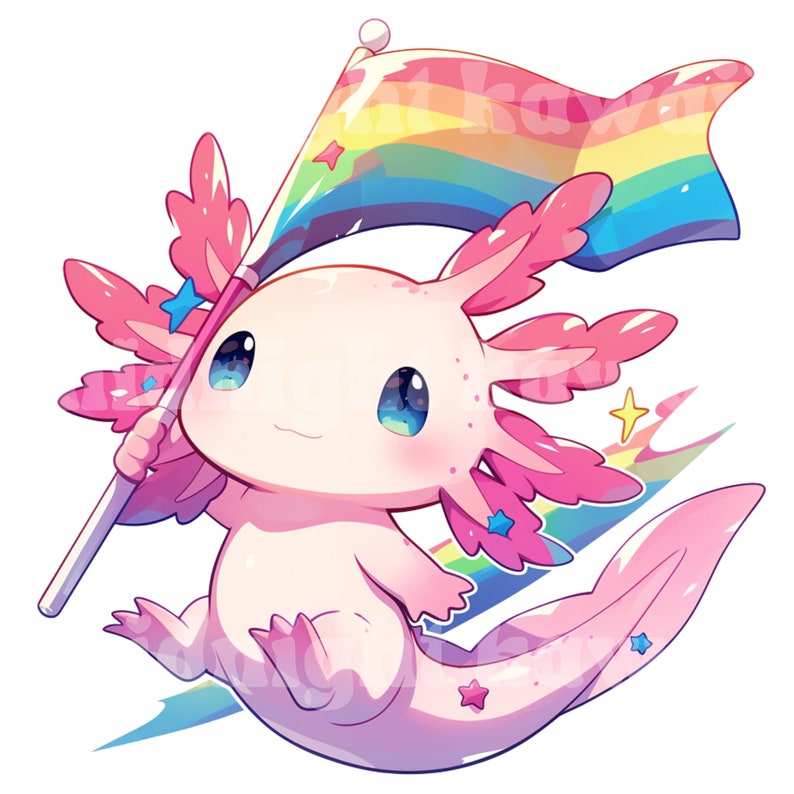 Axolotl Pride Png, Axolotl Wallpaper Png, Pride Png, Axolotl Digital ...