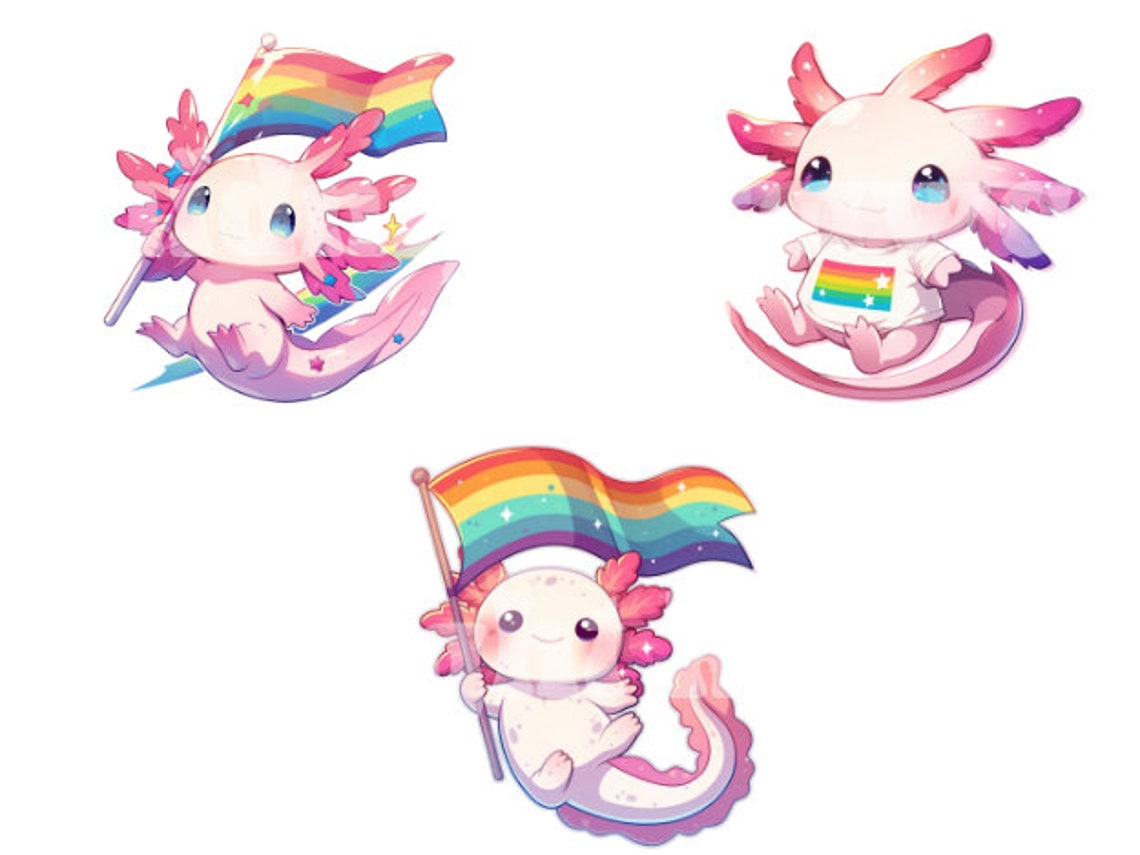 Axolotl Pride Png, Axolotl Wallpaper Png, Pride Png, Axolotl Digital ...
