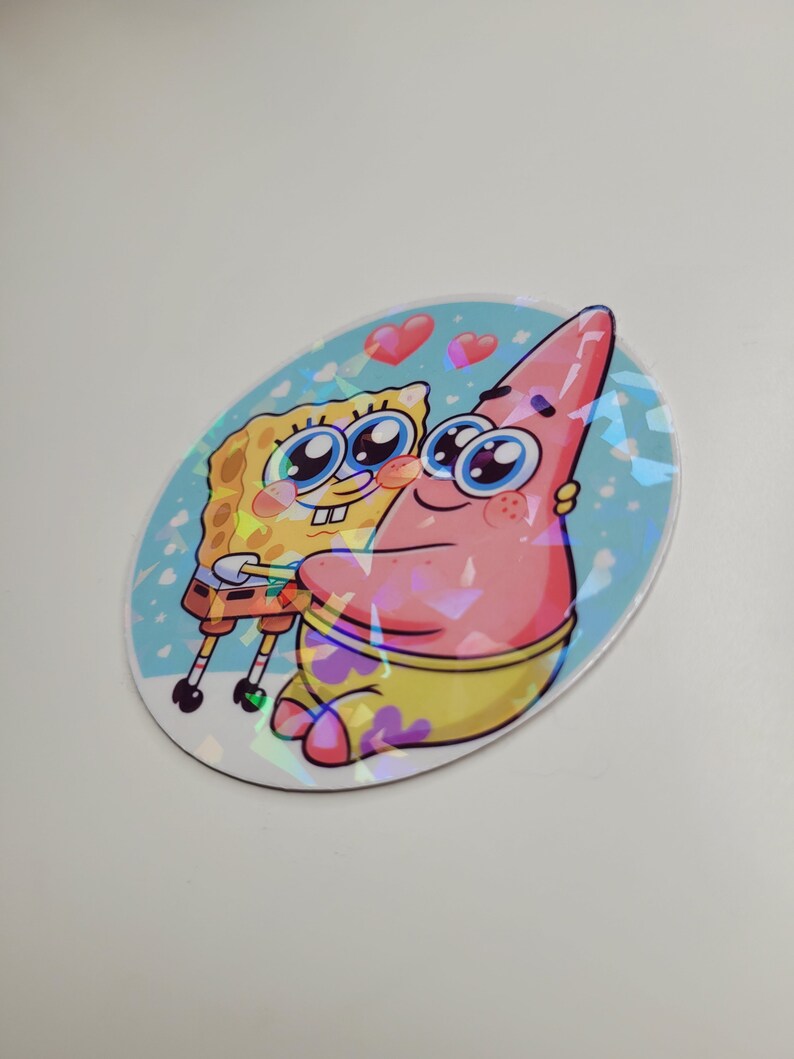 Spongebob Squarepants and Patrick Stickers, Holographic Sticker, Cute ...
