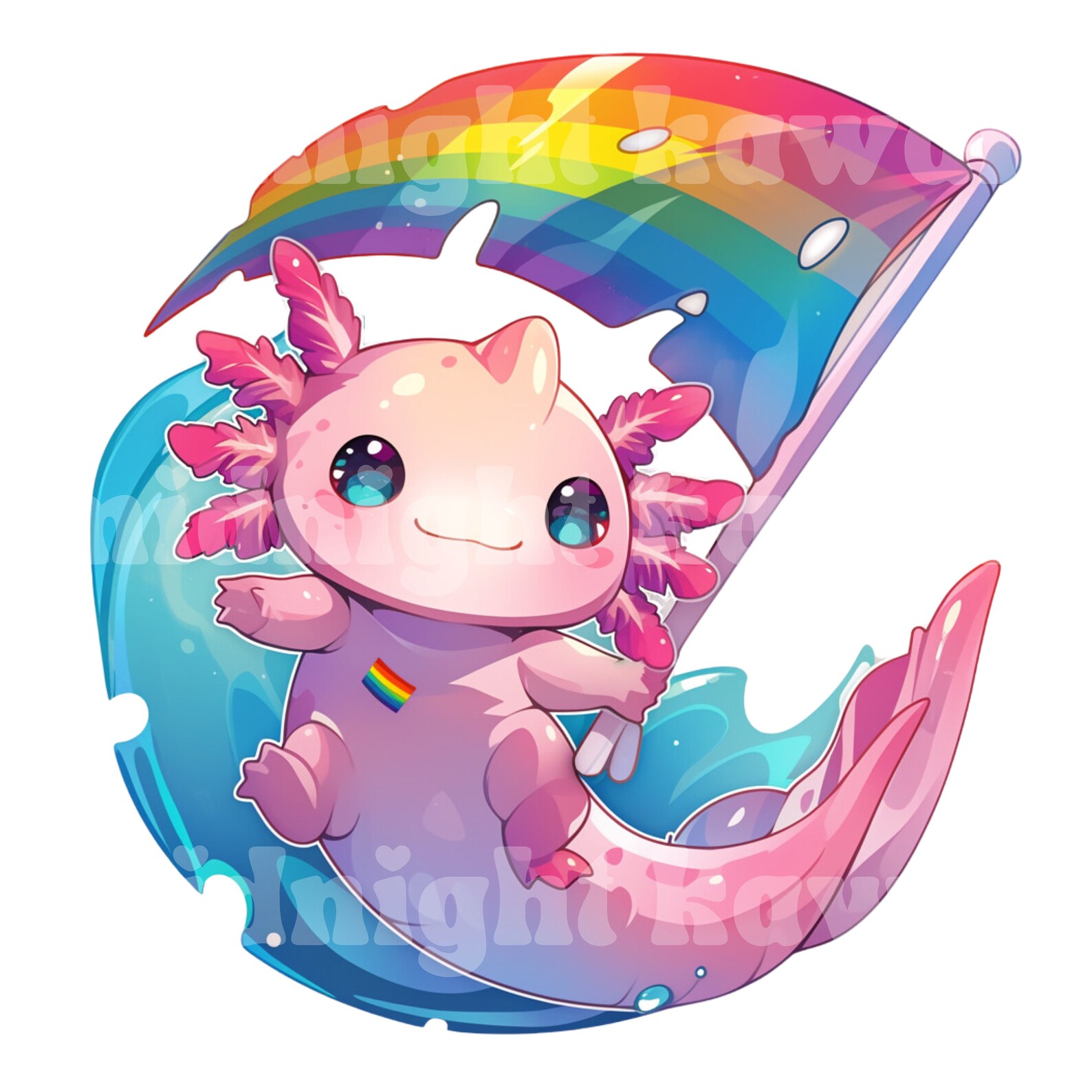 Axolotl Pride Png, Axolotl Wallpaper Png, Pride Png, Axolotl Digital ...