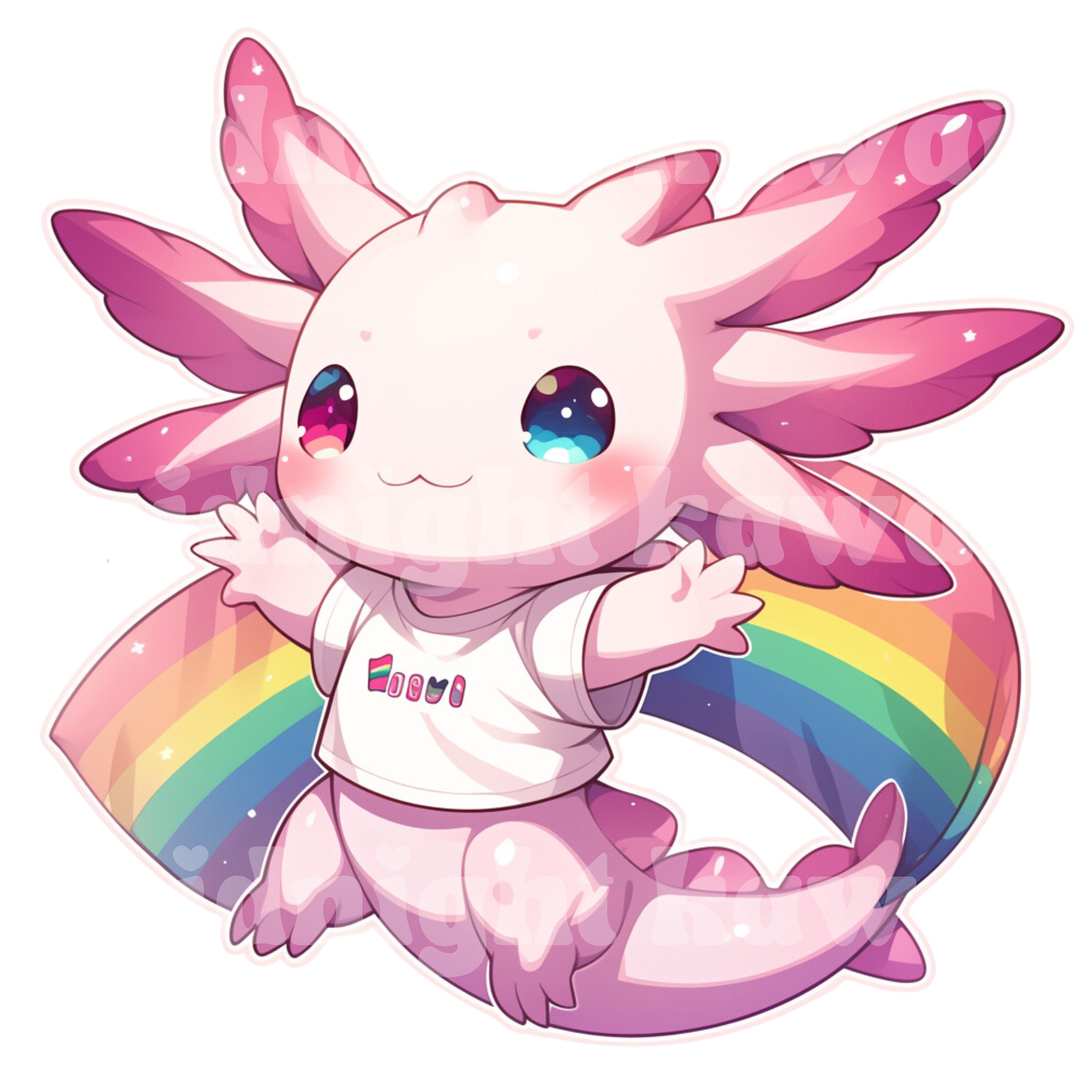 Axolotl Pride Png, Axolotl Wallpaper Png, Pride Png, Axolotl Digital ...