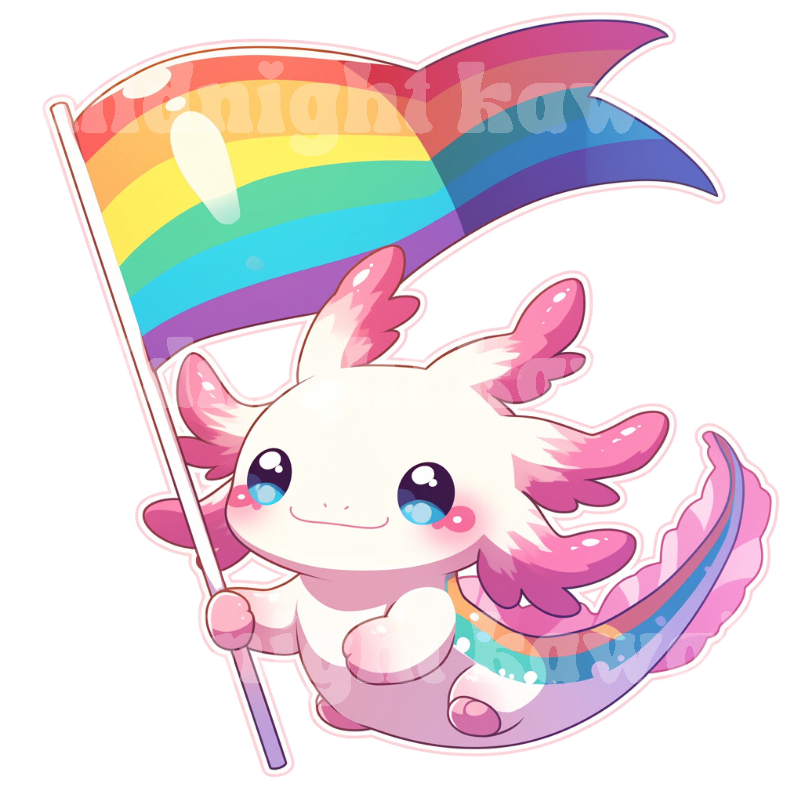 Axolotl Pride Png, Axolotl Wallpaper Png, Pride Png, Axolotl Digital ...