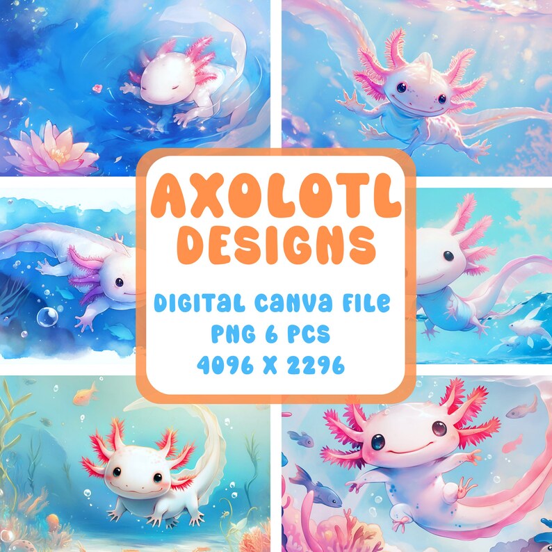 Axolotl Png, Axolotl Wallpaper Png, Axolotl Digital Papers, Axolotl ...