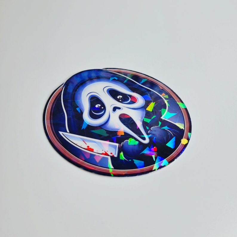 Scream Ghostface Stickers, Horror Movie Stickers, Holographic Stickers ...