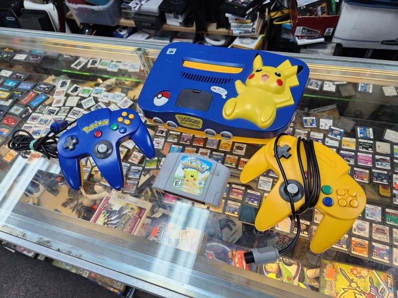 Nintendo 64 Console N64 Pikachu Edition - Etsy