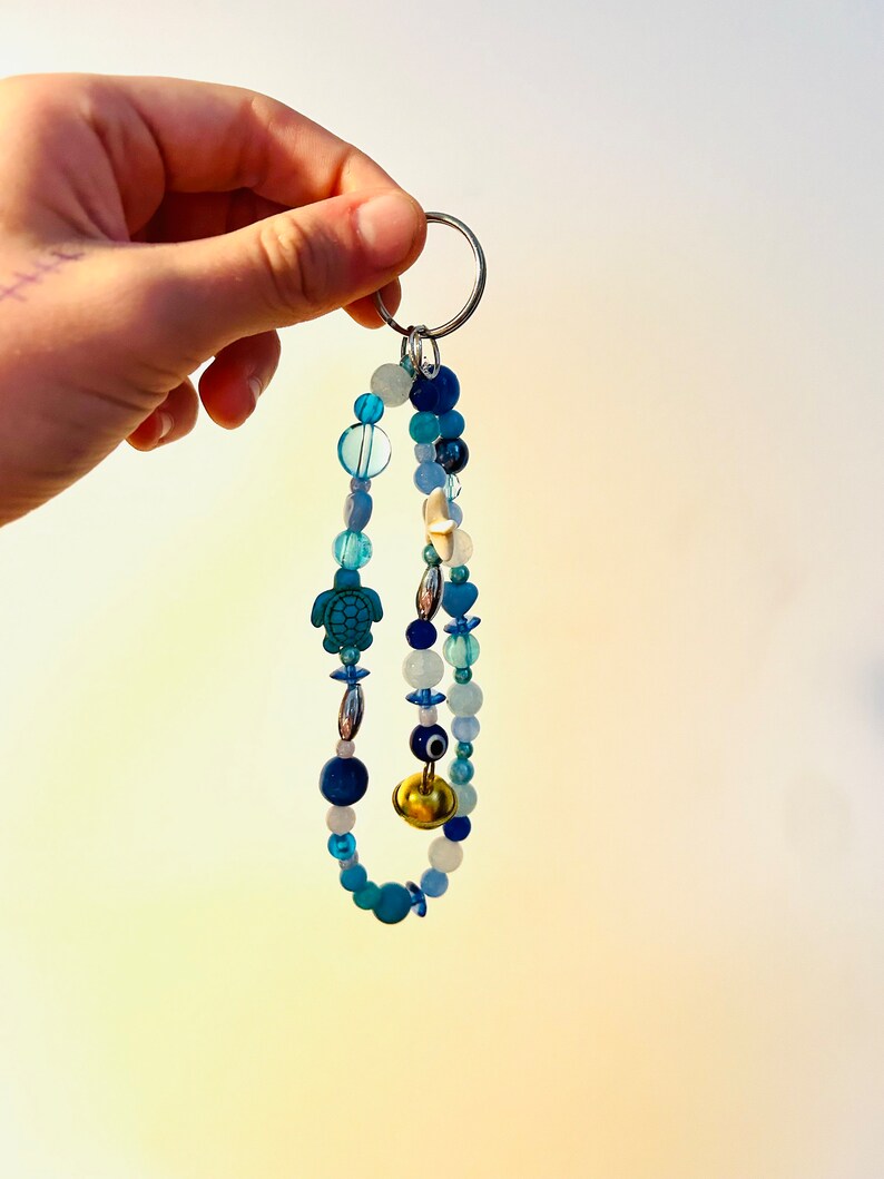 Blue Ocean Inspired Keychain - Etsy
