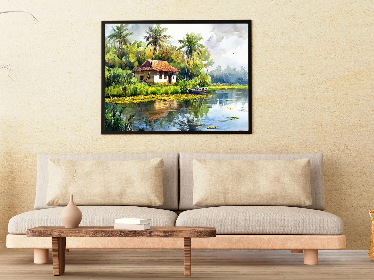 Kerala Backwaters India Travel Print Instant Digital AI Download ...