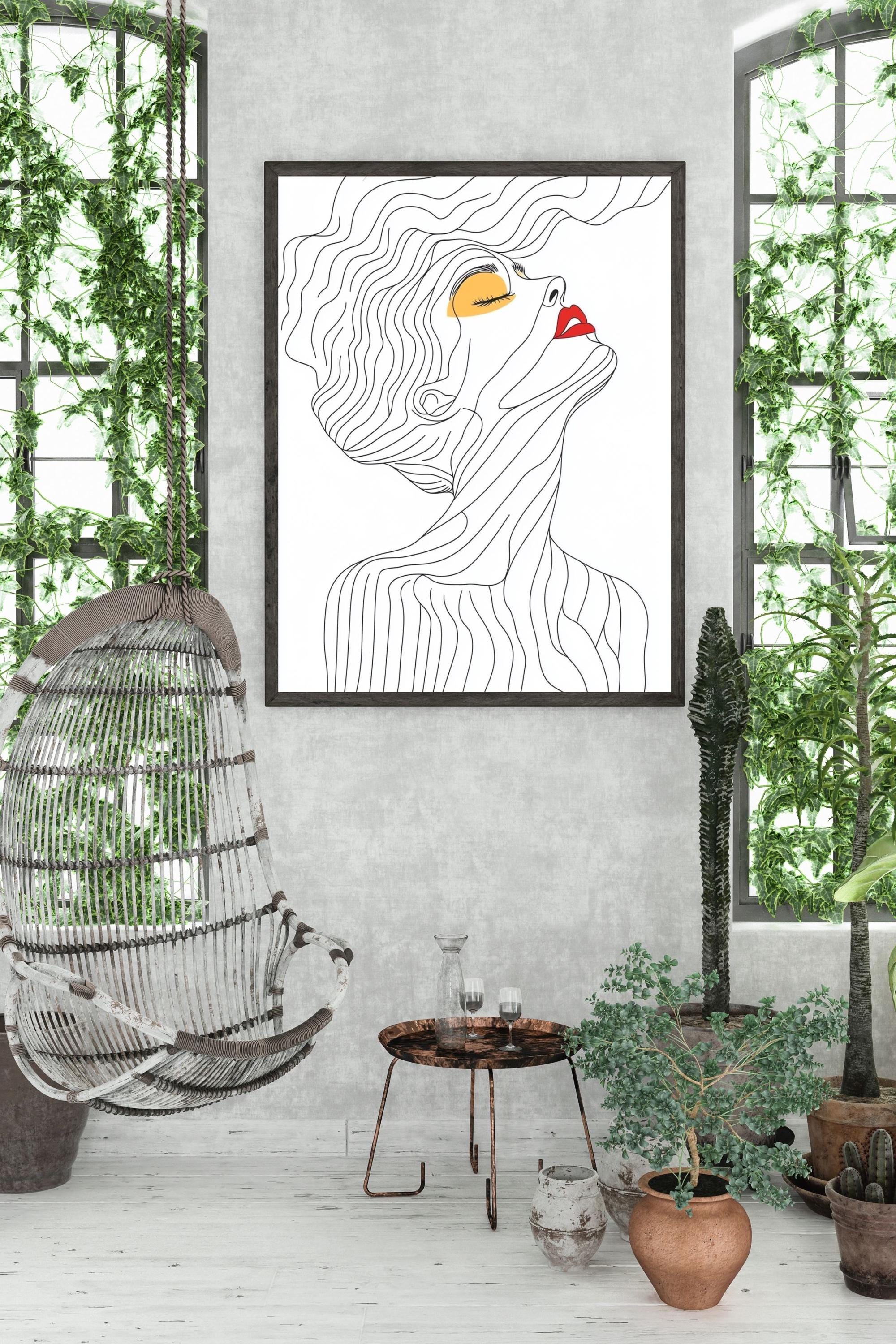 Face Abstract Digital Download Print Painting Wall Art AI Art Painting ...