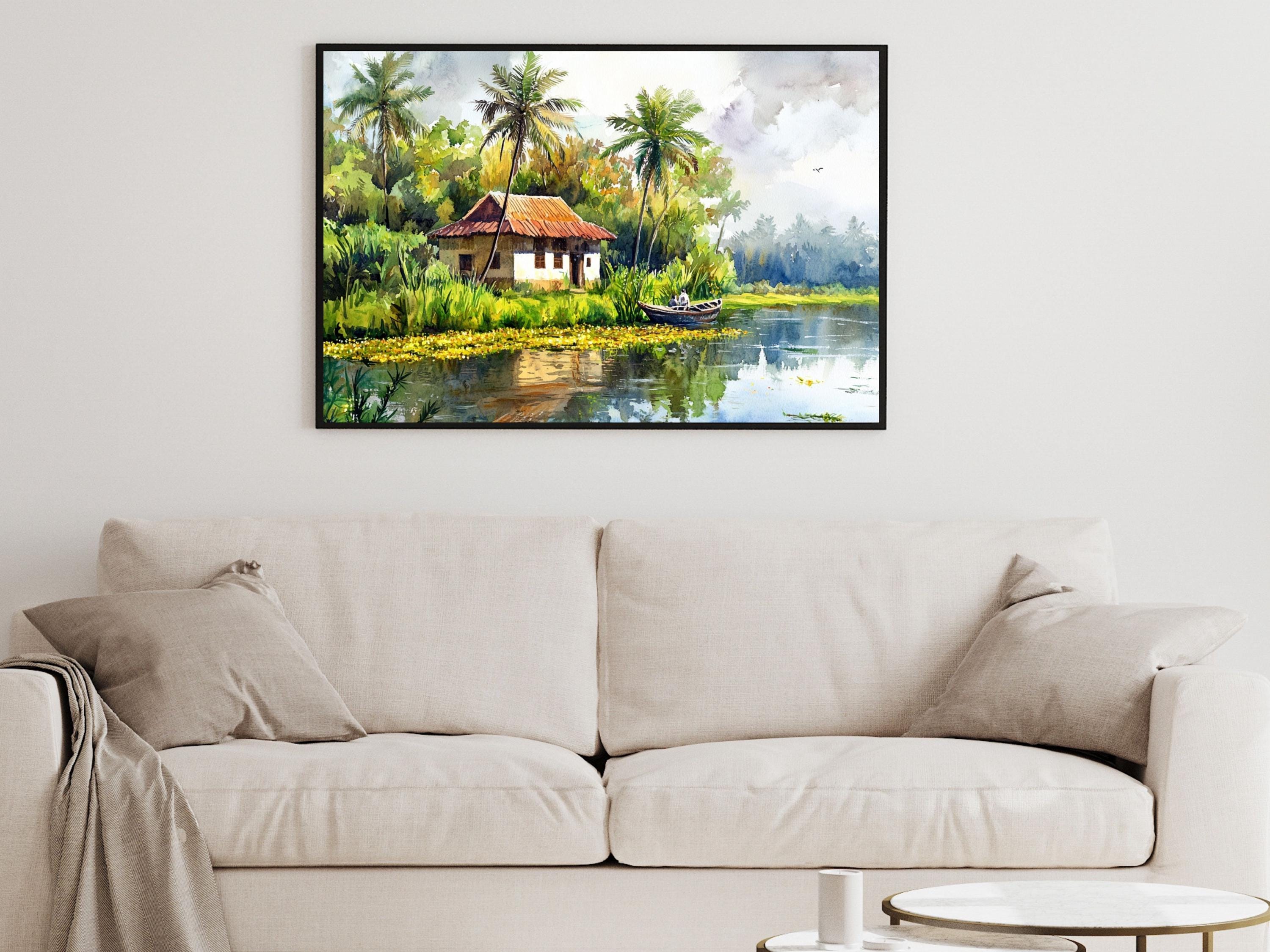 Kerala Backwaters India Travel Print Instant Digital AI Download ...