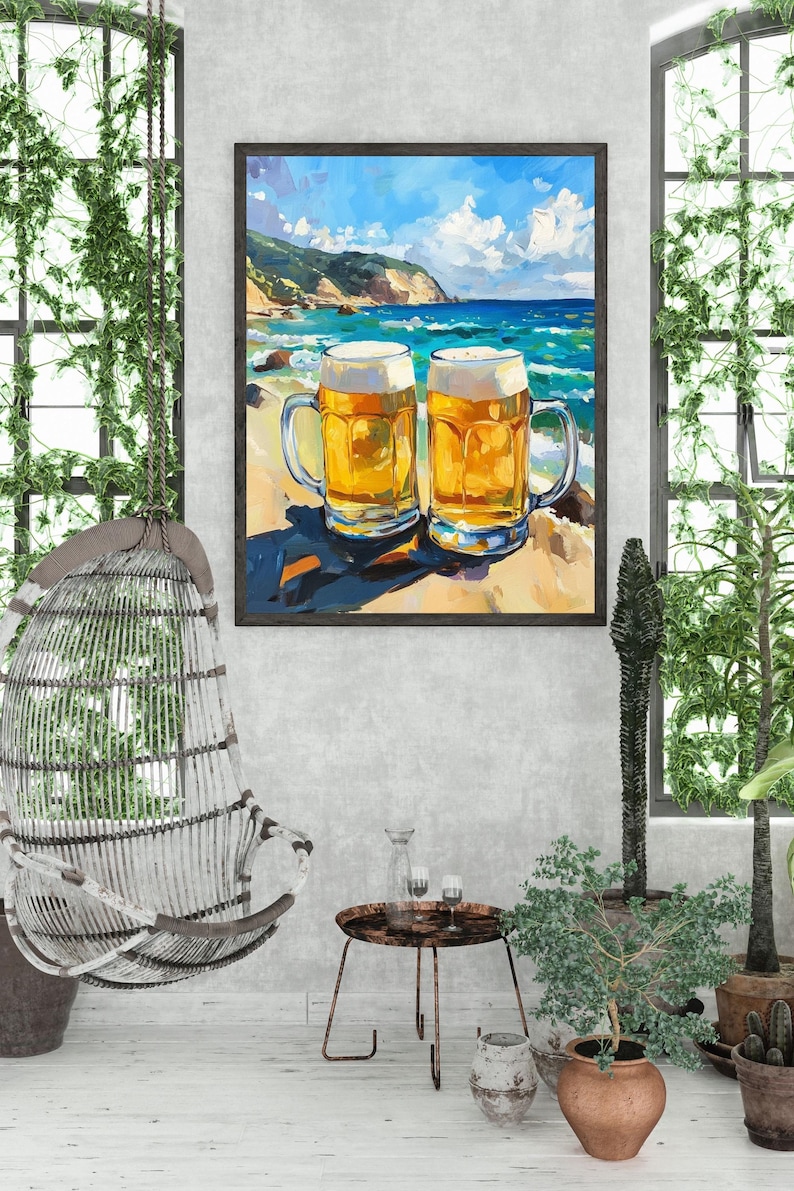 Best Friends With Beer Mugs Digital Download Instant AI Poster Best ...
