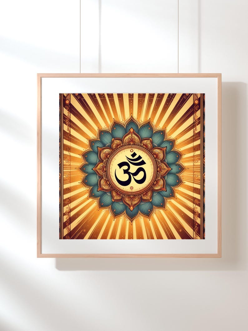 Aum Print Om Wall for Digital Instant Download AI Poster Art Symbol for ...