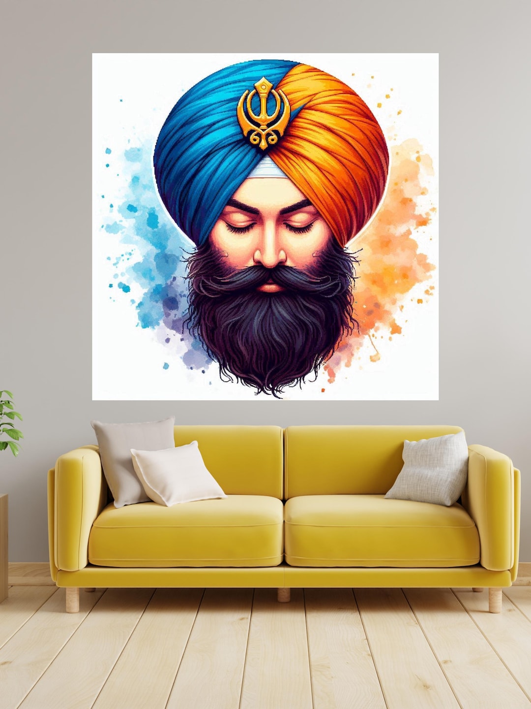 Proud Sikh Wall Decor Download Painting Sikhism Wall Art Sikh Digital ...