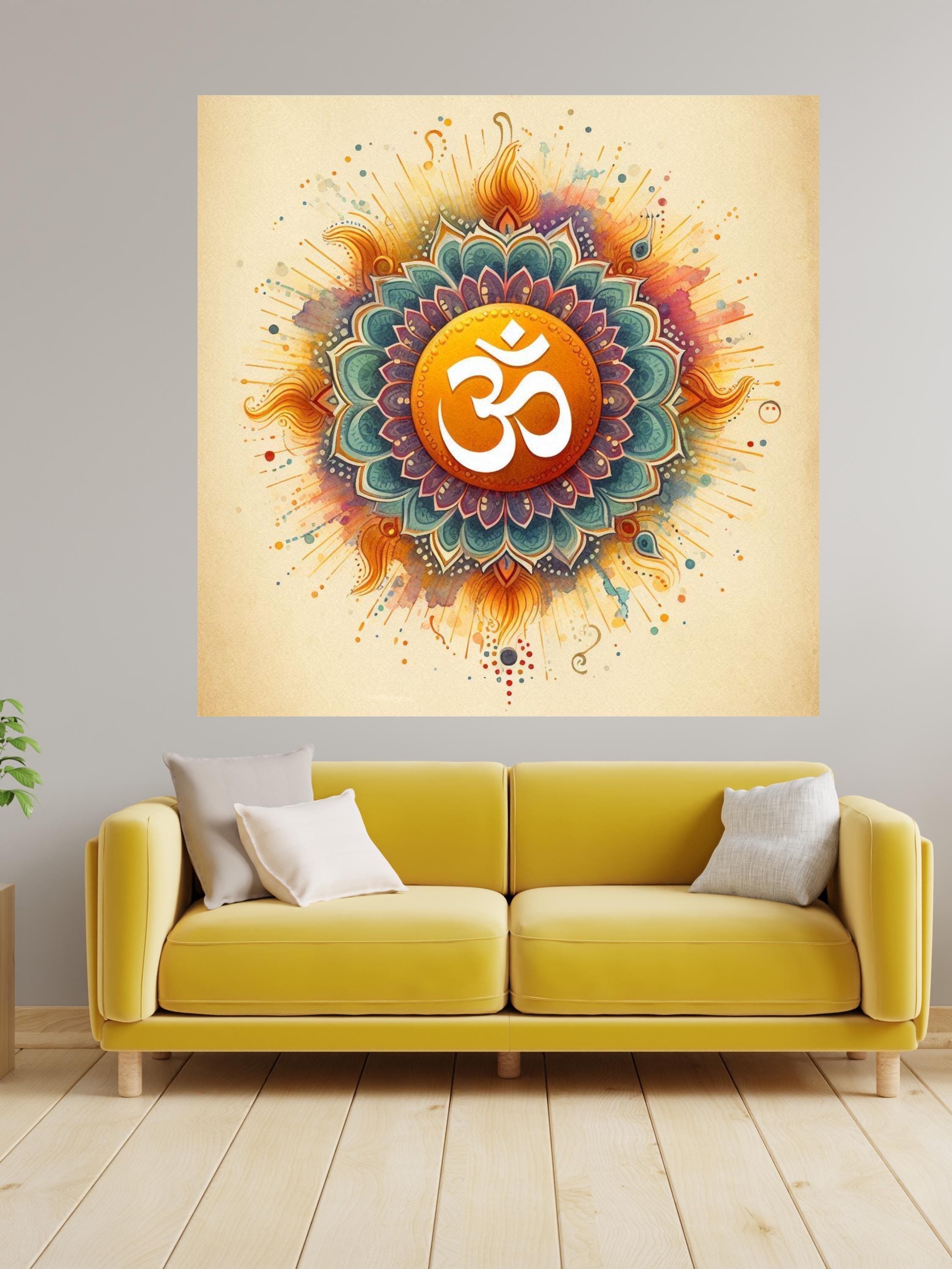 Aum Print Om Wall for Digital Instant Download AI Poster Art Symbol for ...