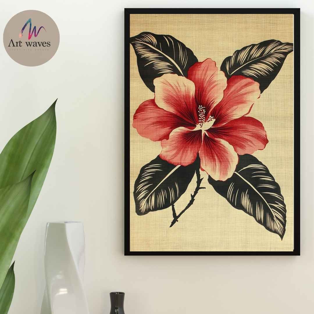 Flower Painting Poster Colorful Floral Print Home Wall Art Decor Poster ...