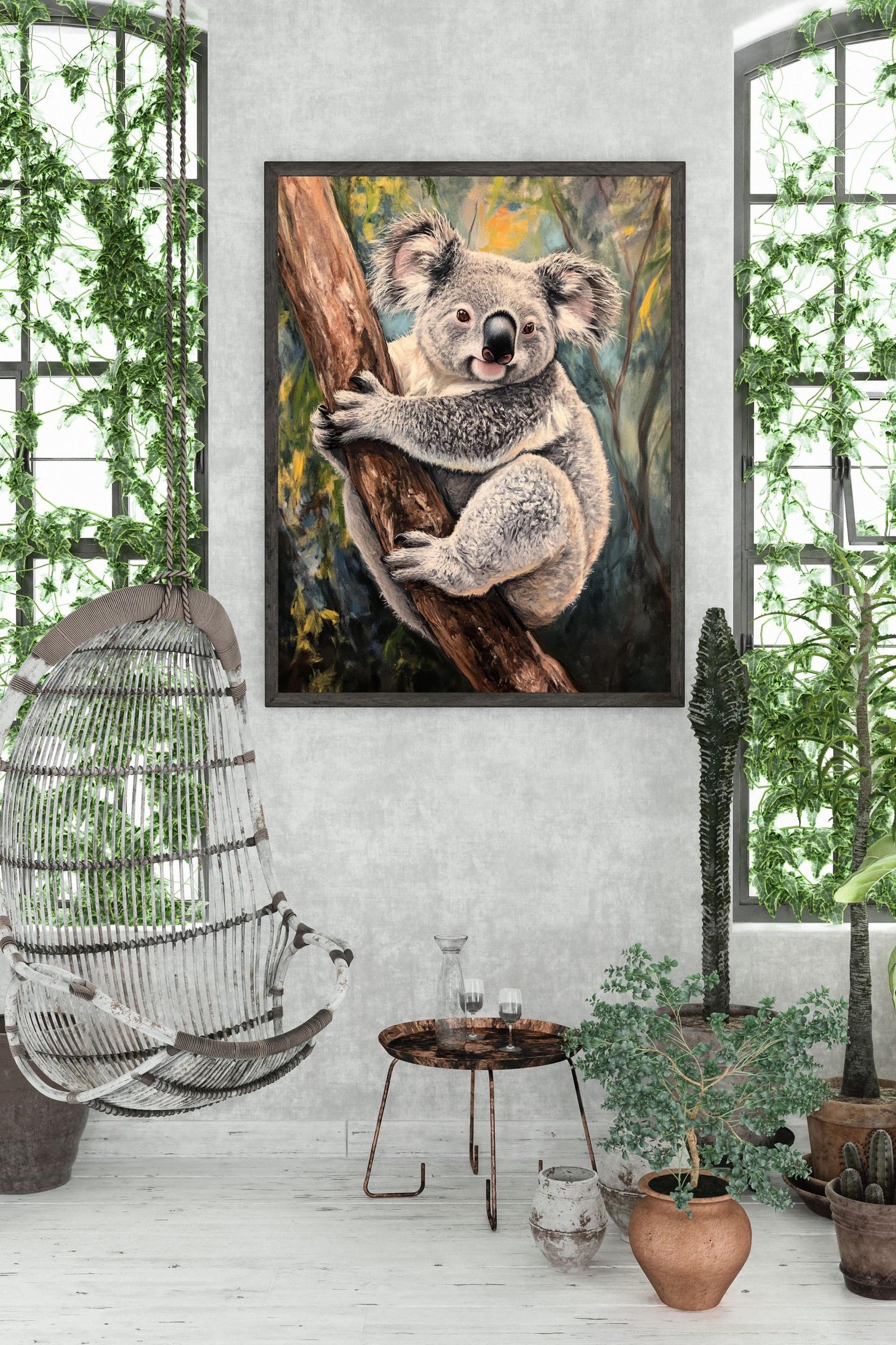 Australian Koala Painting Instant Download AI Koalas in Natural Habitat ...