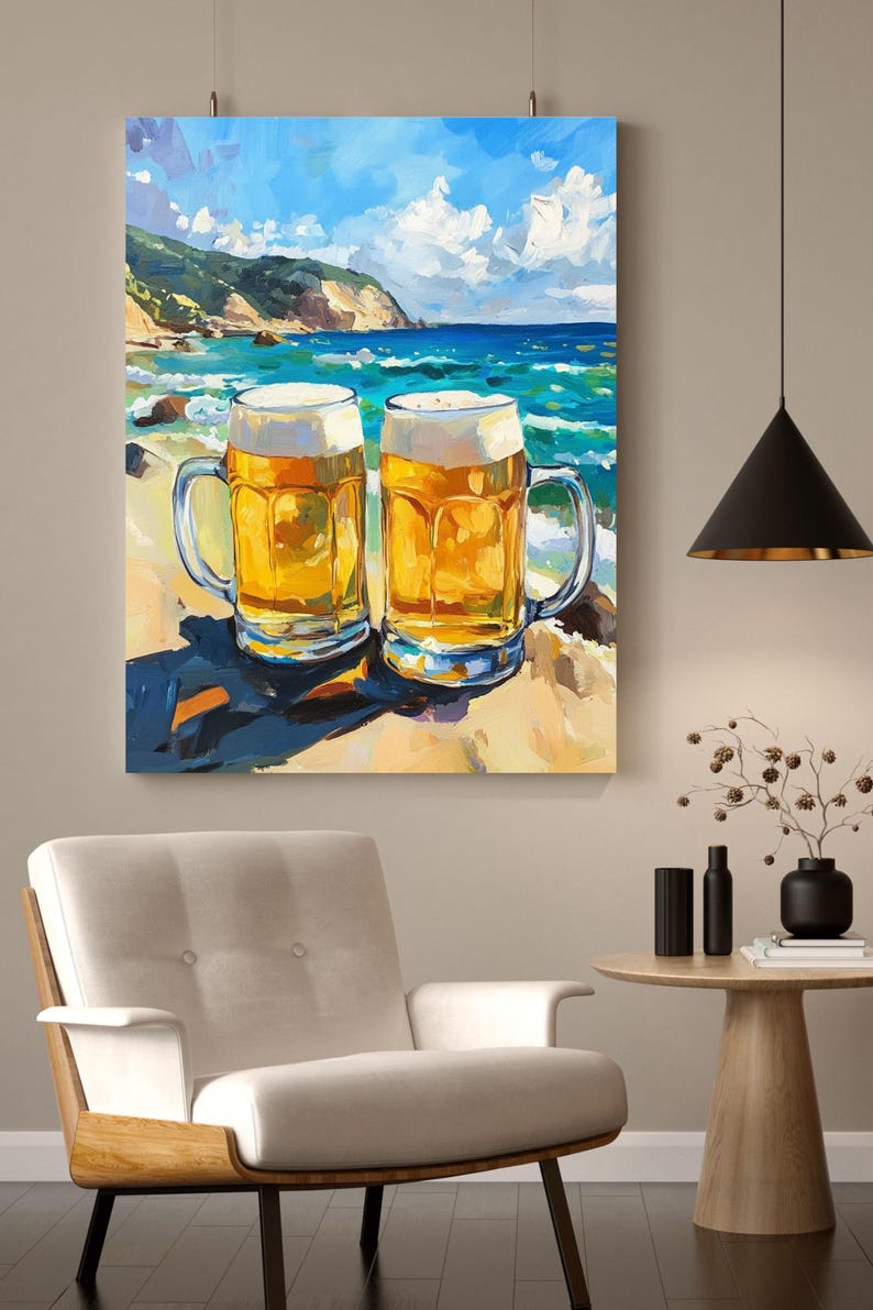 Best Friends With Beer Mugs Digital Download Instant AI Poster Best ...