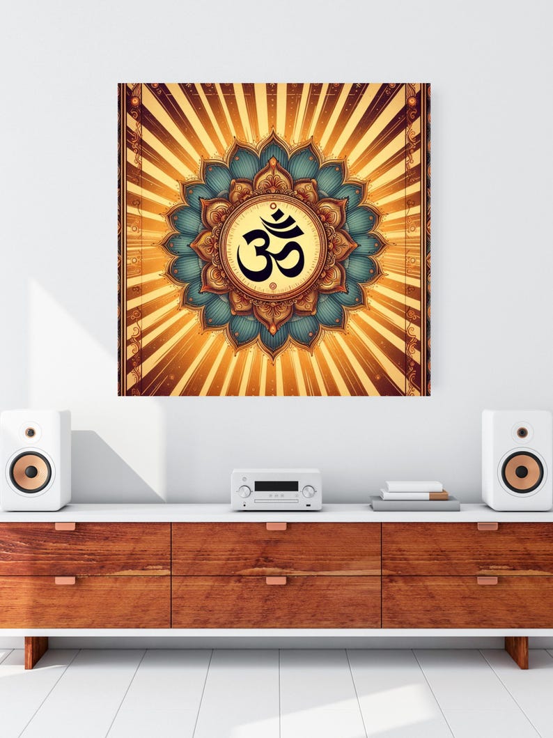 Aum Print Om Wall for Digital Instant Download AI Poster Art Symbol for ...