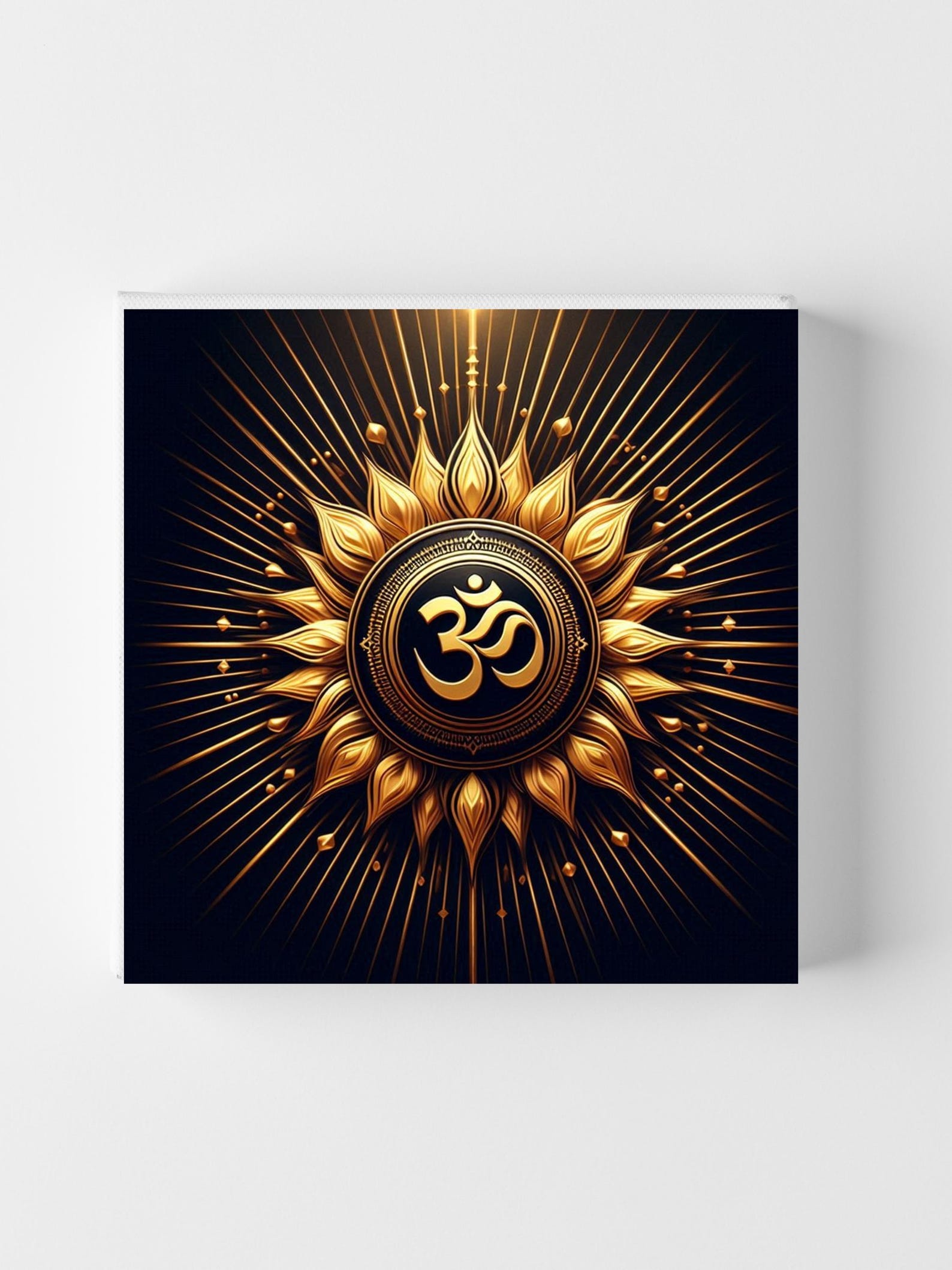 Black and Gold Series Aum Print Om Wall for Digital Instant Download AI ...