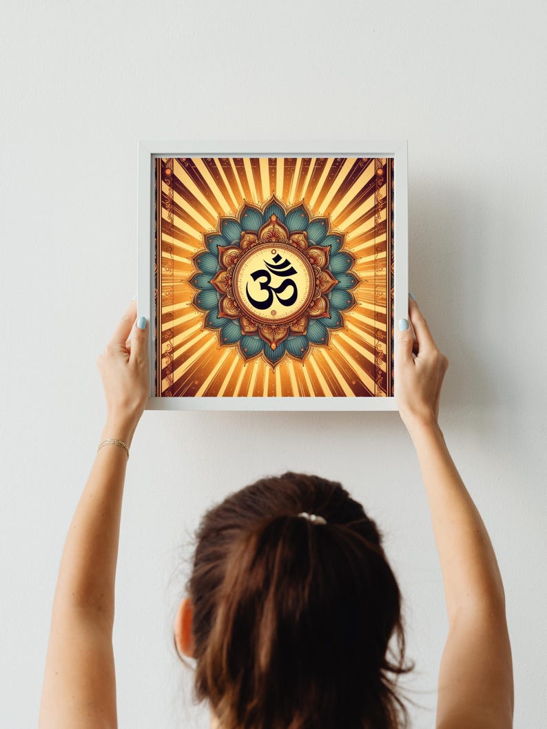 Aum Print Om Wall for Digital Instant Download AI Poster Art Symbol for ...