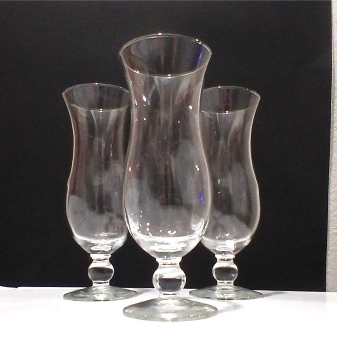 Libbey Hurricane Cocktail Glass Set of 3 23.5 Oz Elegant Clear Bar ...