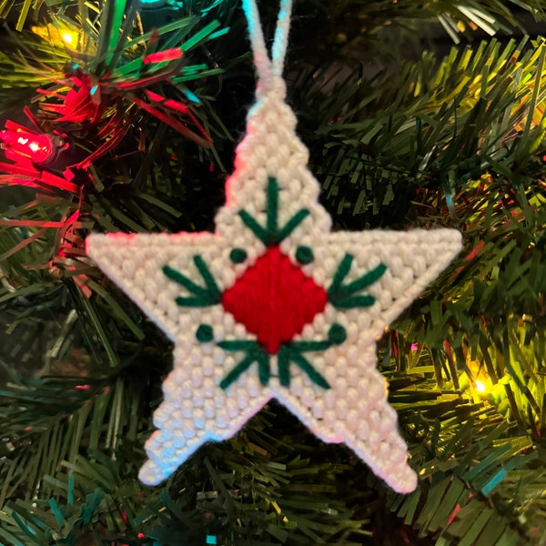 Plastic Canvas Star Ornaments - Etsy