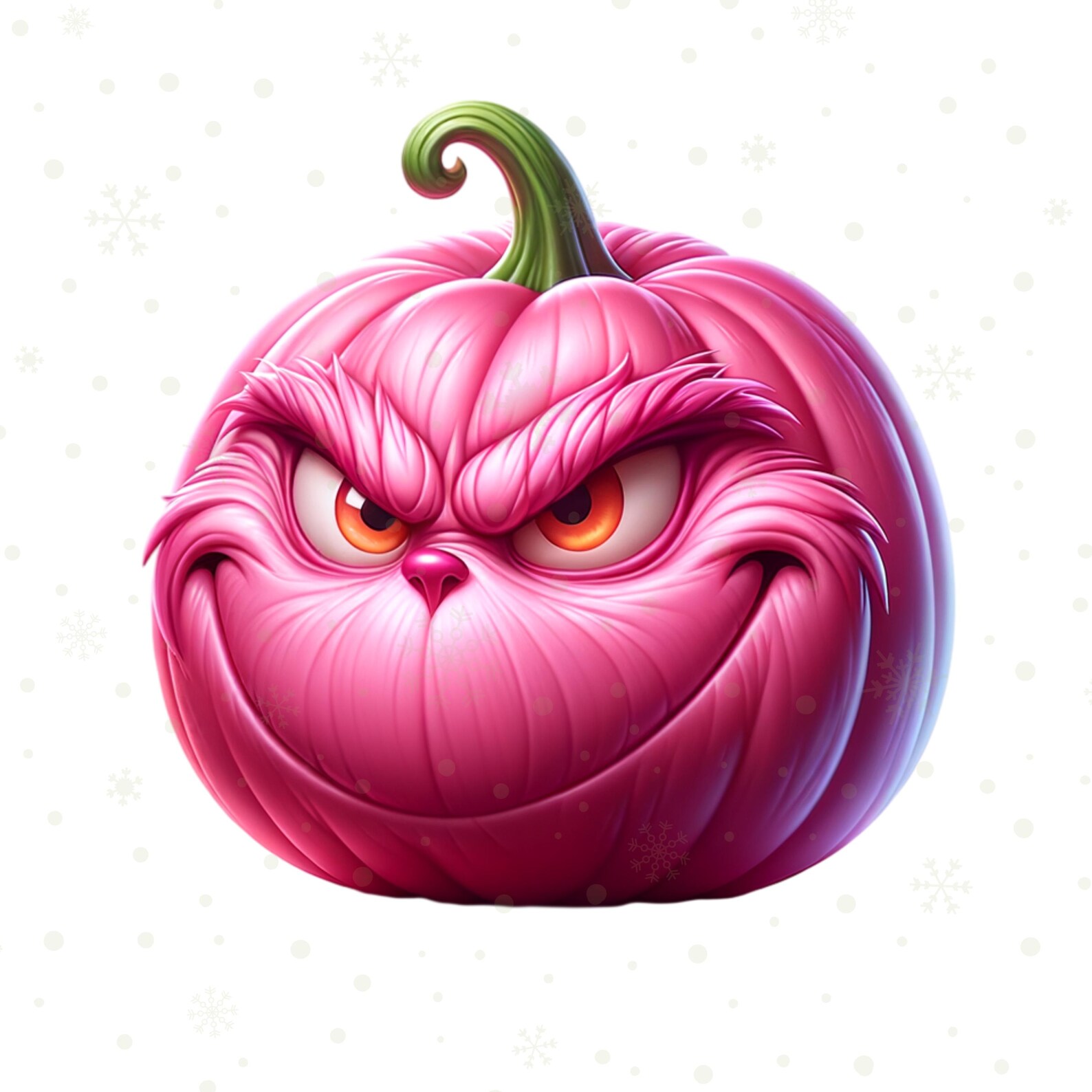 Grinchmas Halloween Pink Pumpkin Digital Download Cute Grinch Art Pink ...