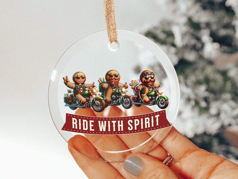 Biker Christmas Gingerbread Man PNG | Wild Ones Xmas Holiday Art ...