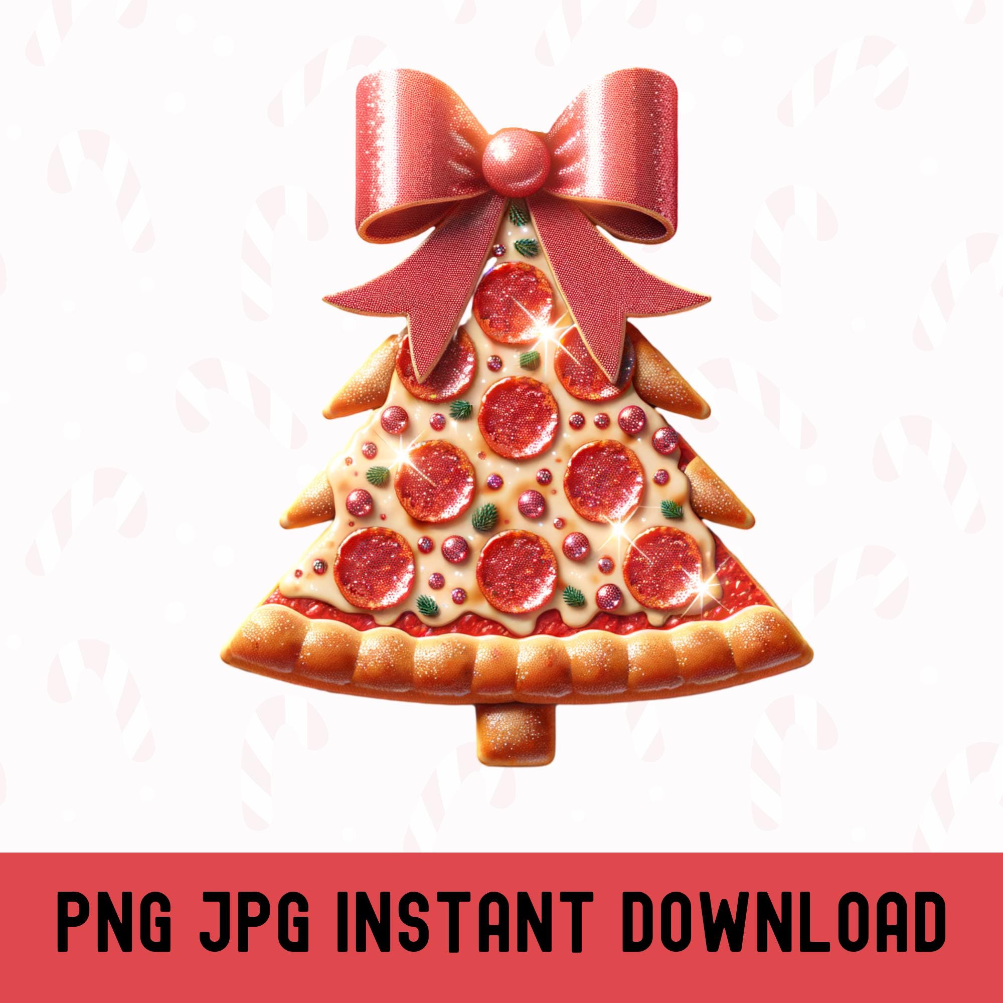 Pizza Christmas Tree Coquette Holiday Pizza Art DIY Shirts Pizza Gifts ...