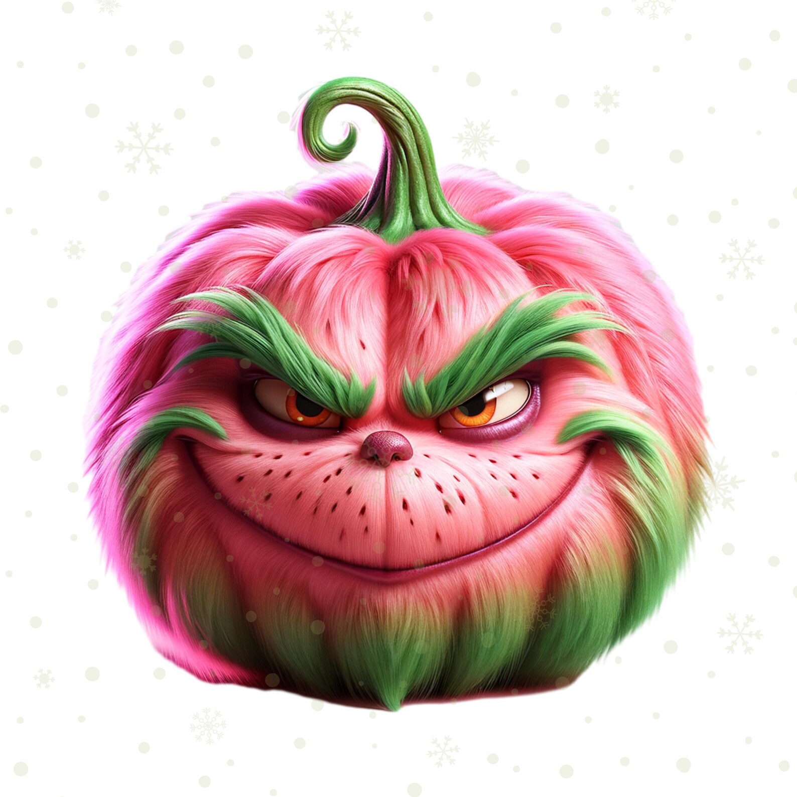 Grinchmas Halloween Pink Pumpkin Digital Download Cute Grinch Art Pink ...