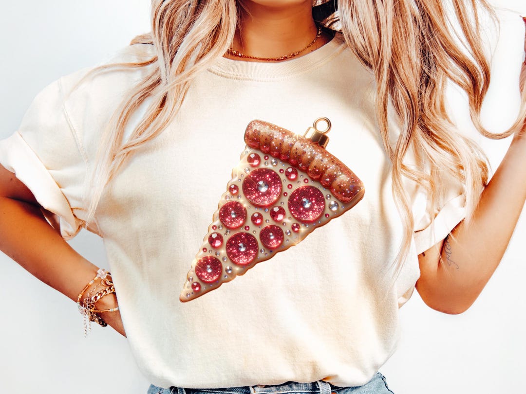 Christmas Pizza Sequin Coquette Holiday Bundle Pizza Art DIY Shirts ...