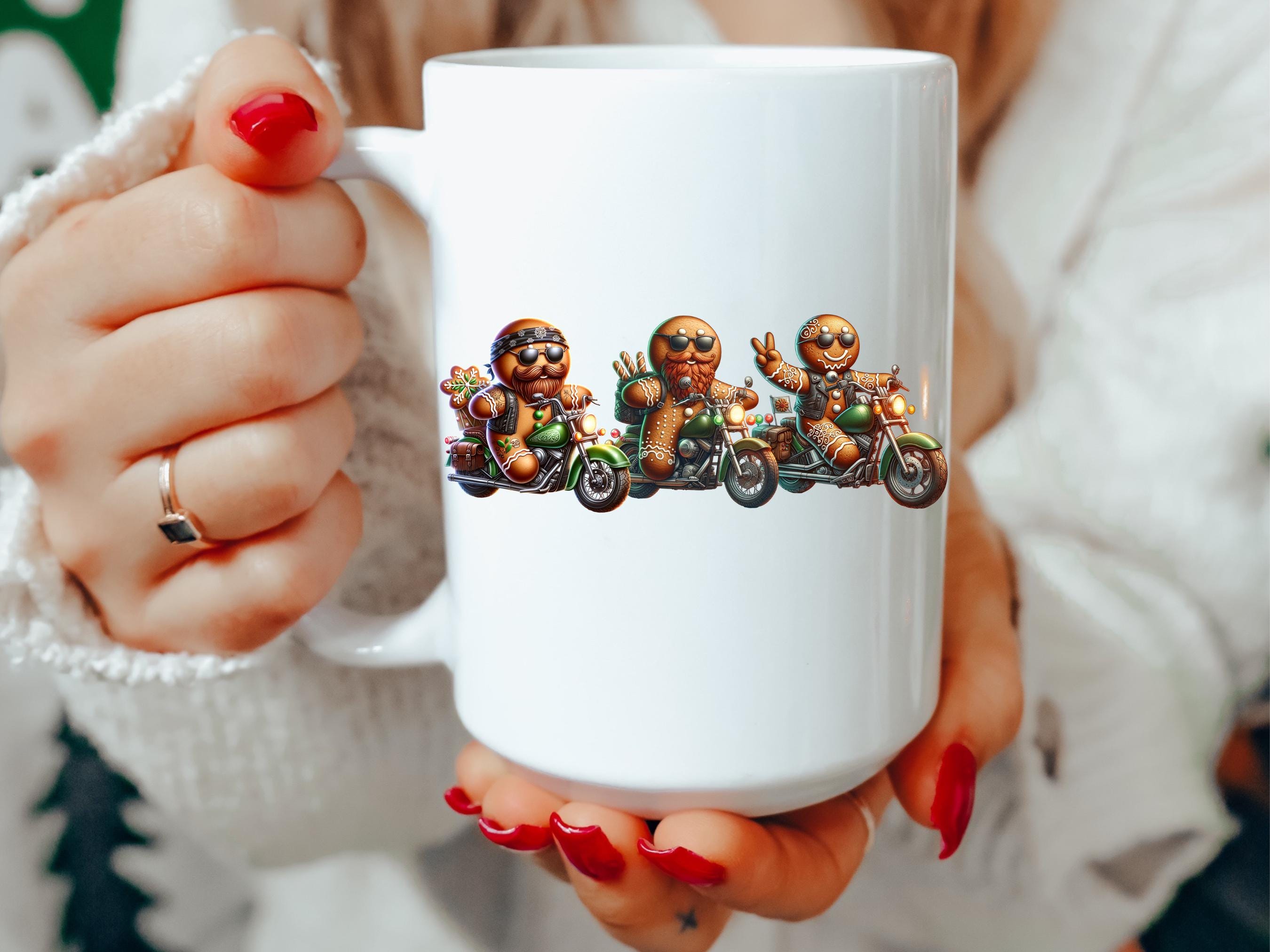 Biker Christmas Gingerbread Man PNG | Wild Ones Xmas Holiday Art ...