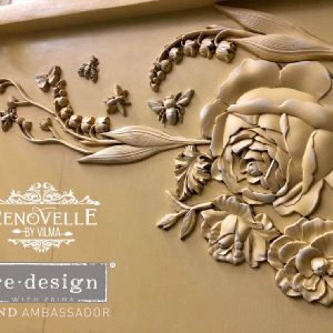 ETRUSCAN ROSE - Redesign Mould - Furniture Decor Mould - Applique Mould ...
