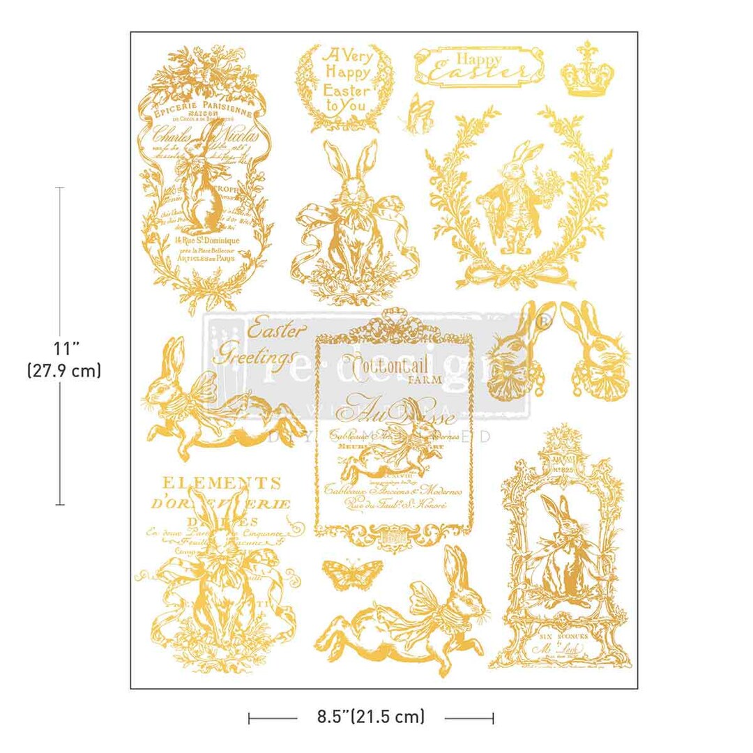 GILDED SPRING - H2O Transfers Single Sheet Gold – 1 Sheet, 8.5″x11″ - Etsy