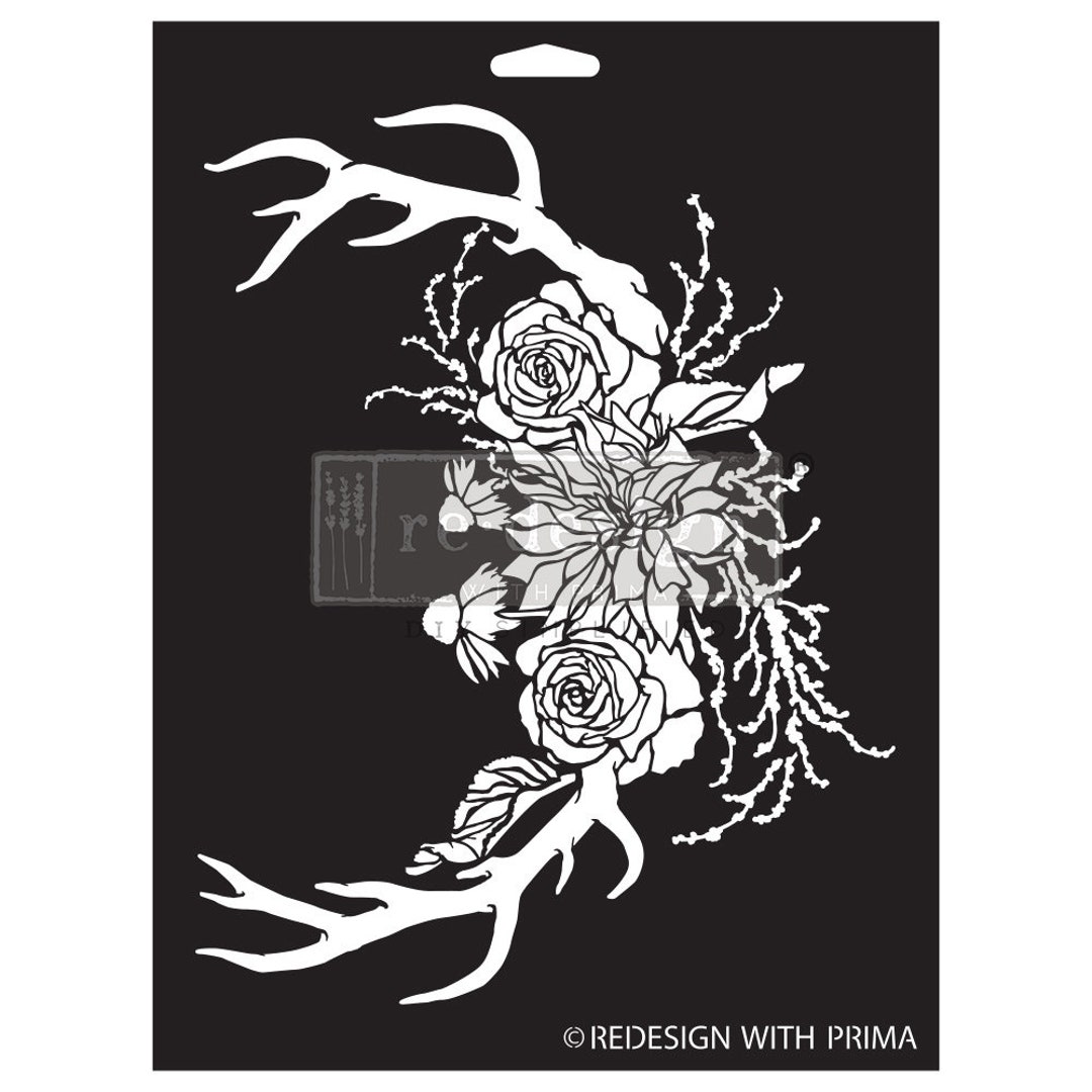 WILDWOOD CABIN - Redesign Docor Stencil - 1 Pc, Sheet Size 9" X 12" - Etsy