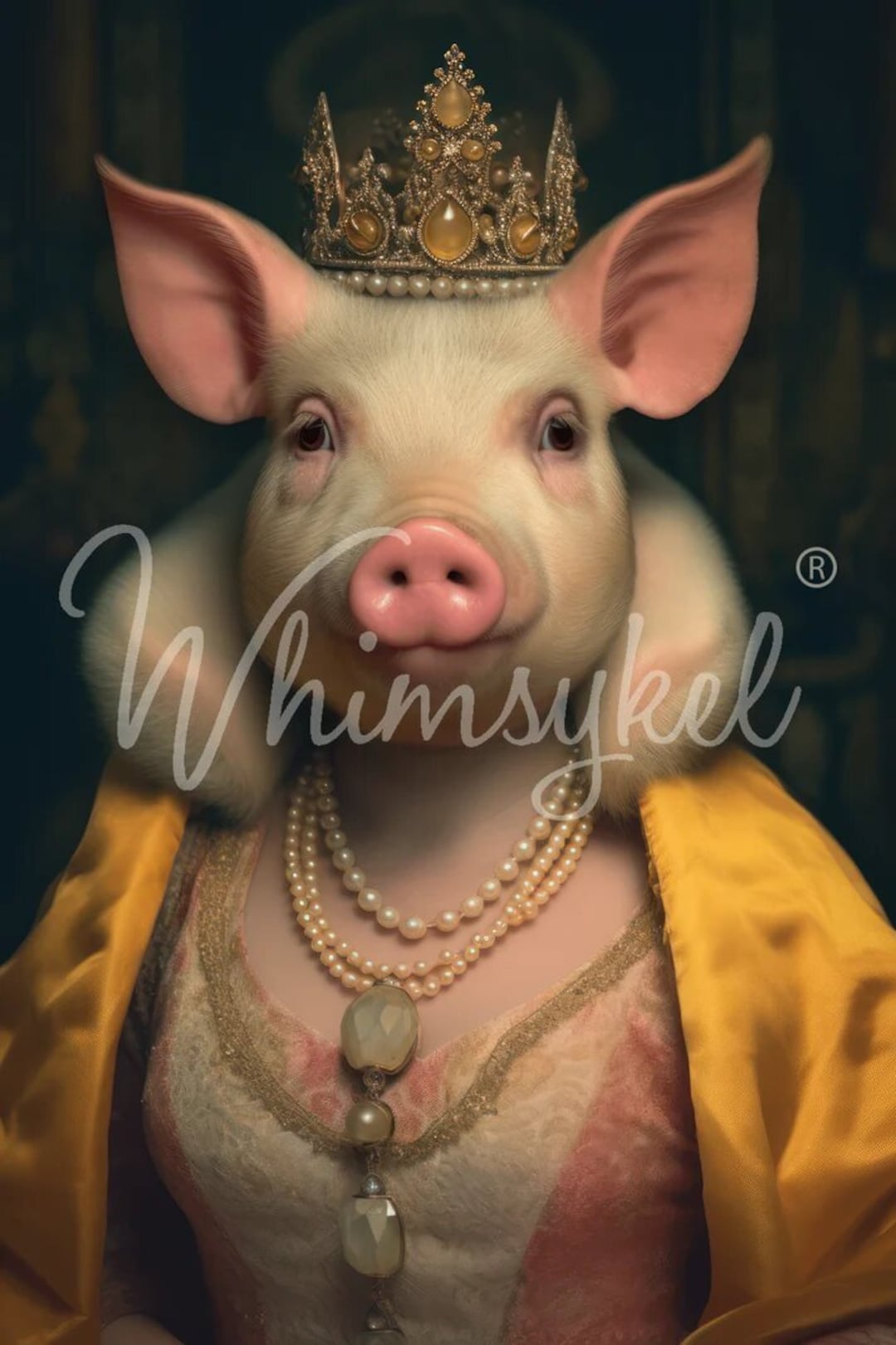 PRINCESS PORKINGTON - Decoupage Tissue Paper - Whimsykel Designs - 21 ...