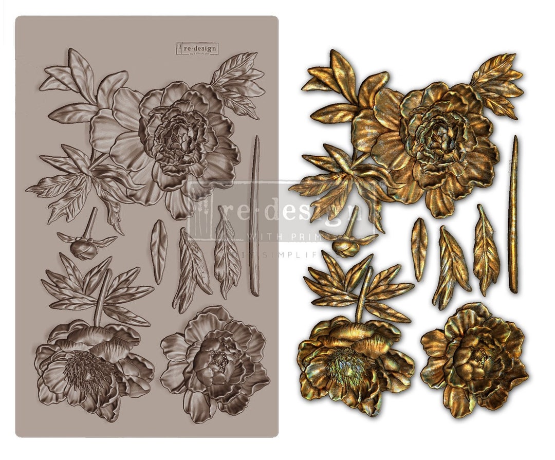 WILDERNESS ROSE - Redesign Mould - Furniture Decor Mould - Applique ...
