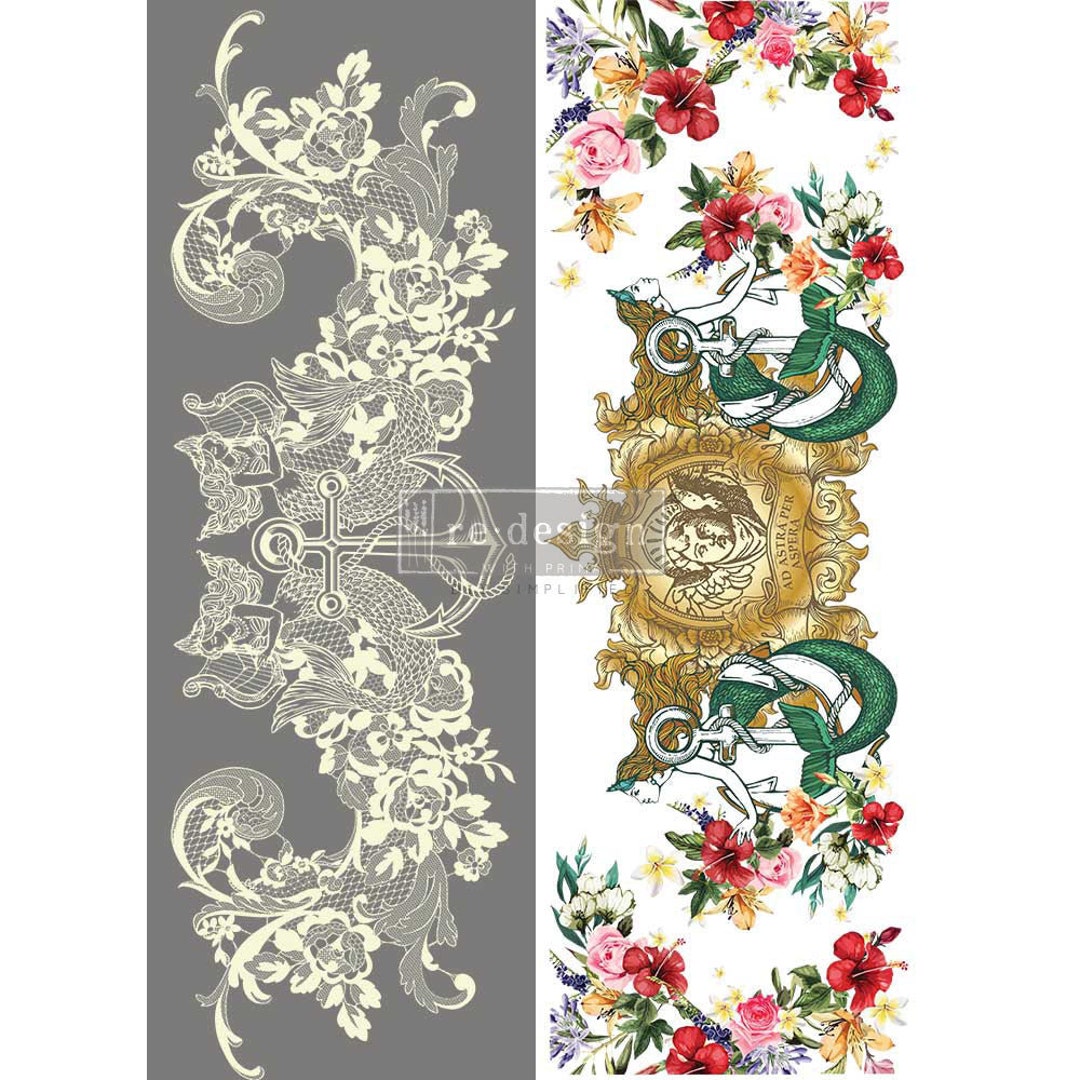 MERMAID LACE - Redesign Decor Transfer - Cece Restyled - Etsy