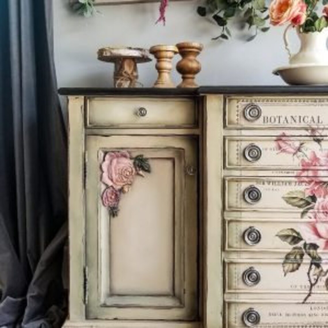 ETRUSCAN ROSE - Redesign Mould - Furniture Decor Mould - Applique Mould ...