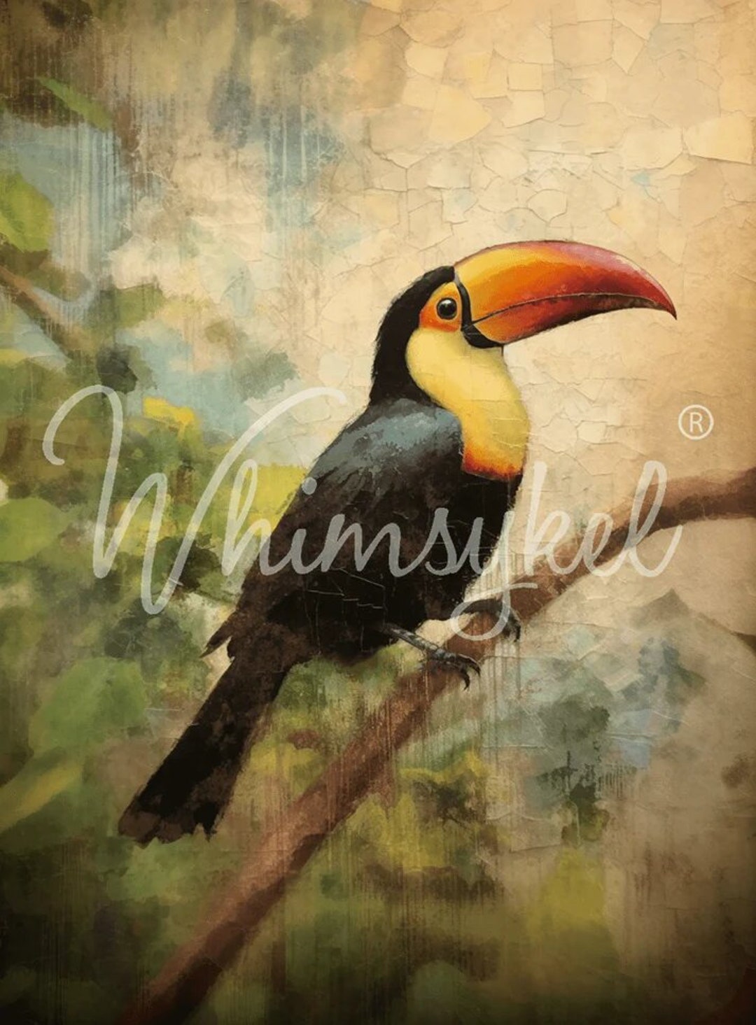 ZAZU THE TOUCAN - Decoupage Tissue Paper - 21" by 29" - Decorative ...