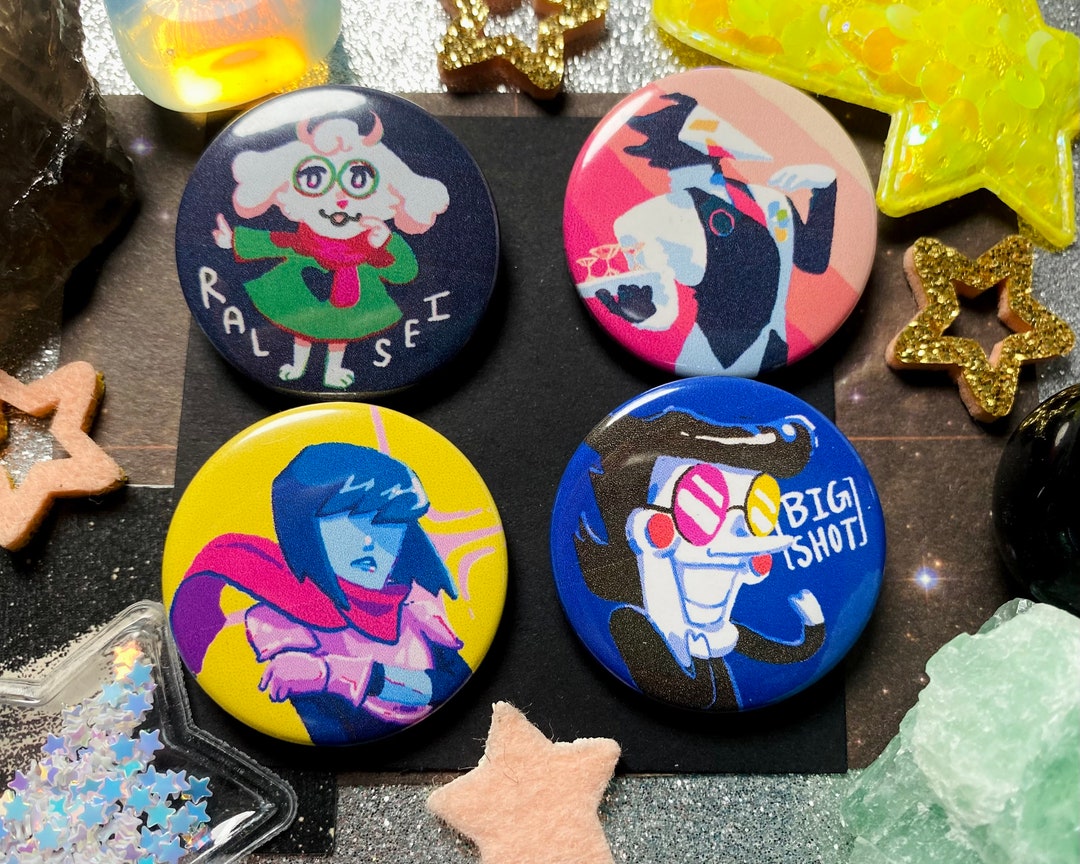 Deltarune Swatch, Spamton, Kris, &/or Ralsei Pinback Button Badge/s - Etsy