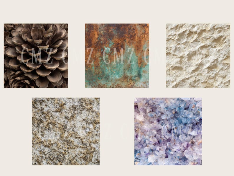 Natural Texture Photo Bundle, Organic Background Images, Earth Tone ...