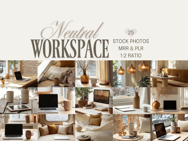 Office Stock Images, Neutral Office Photography, Remote Work Stock ...