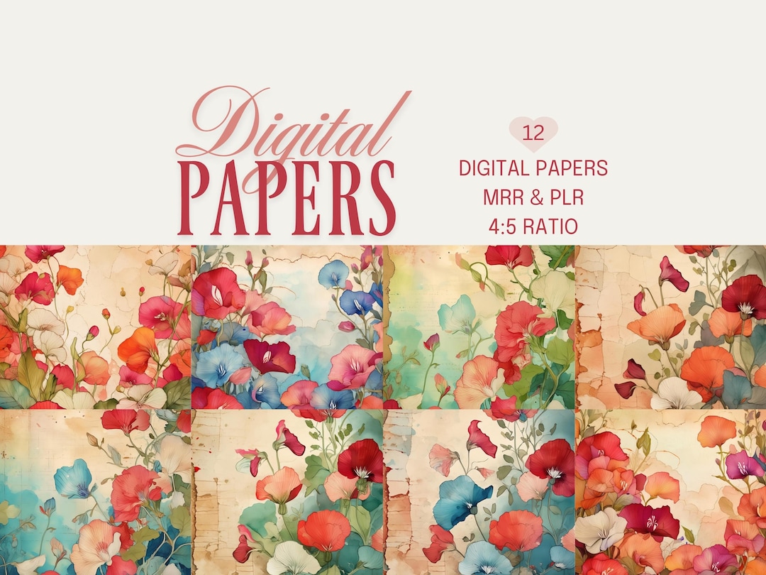 Digital Paper Packs, Paper Bundle, Scrapbooking, Paper Crafts, Junk ...