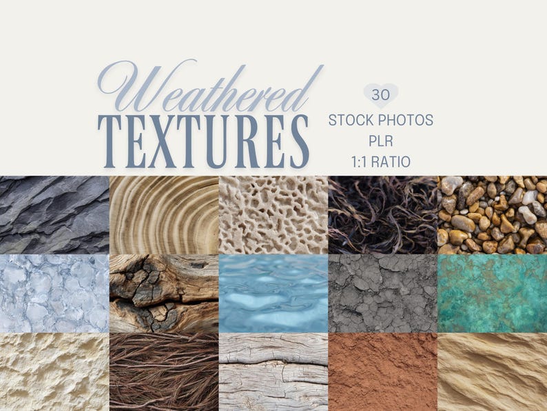 Natural Texture Photo Bundle, Organic Background Images, Earth Tone ...