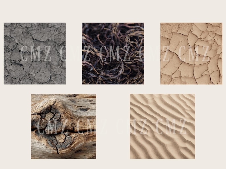 Natural Texture Photo Bundle, Organic Background Images, Earth Tone ...