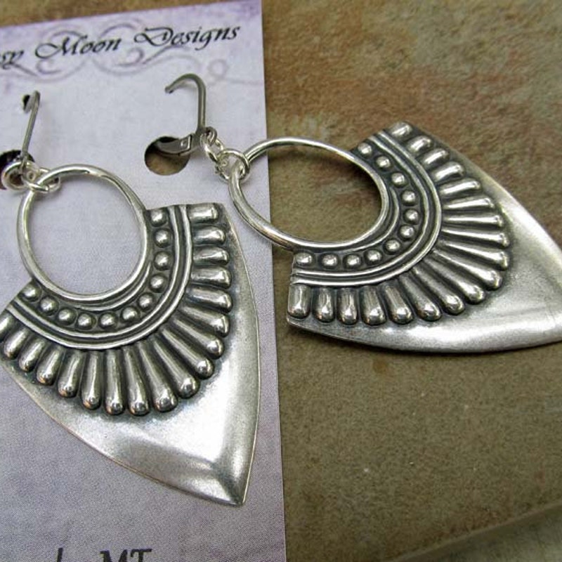 Silver Boho Earrings - Etsy