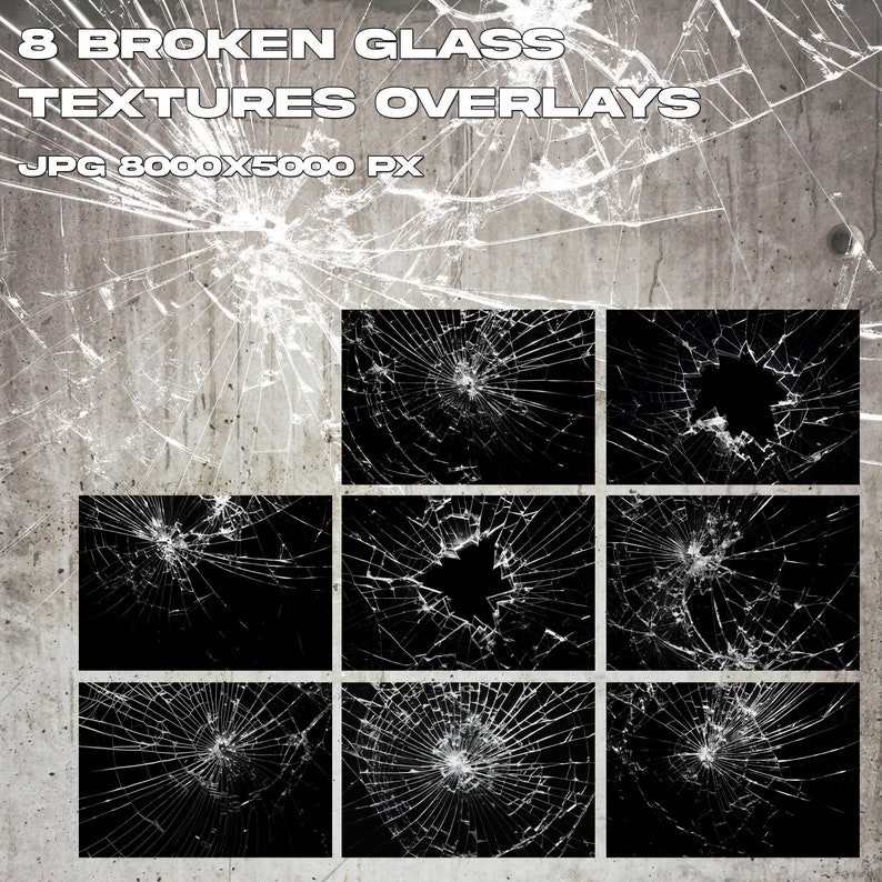 8 Broken Glass Textures Overlays Broken Glass Texture Texture for ...