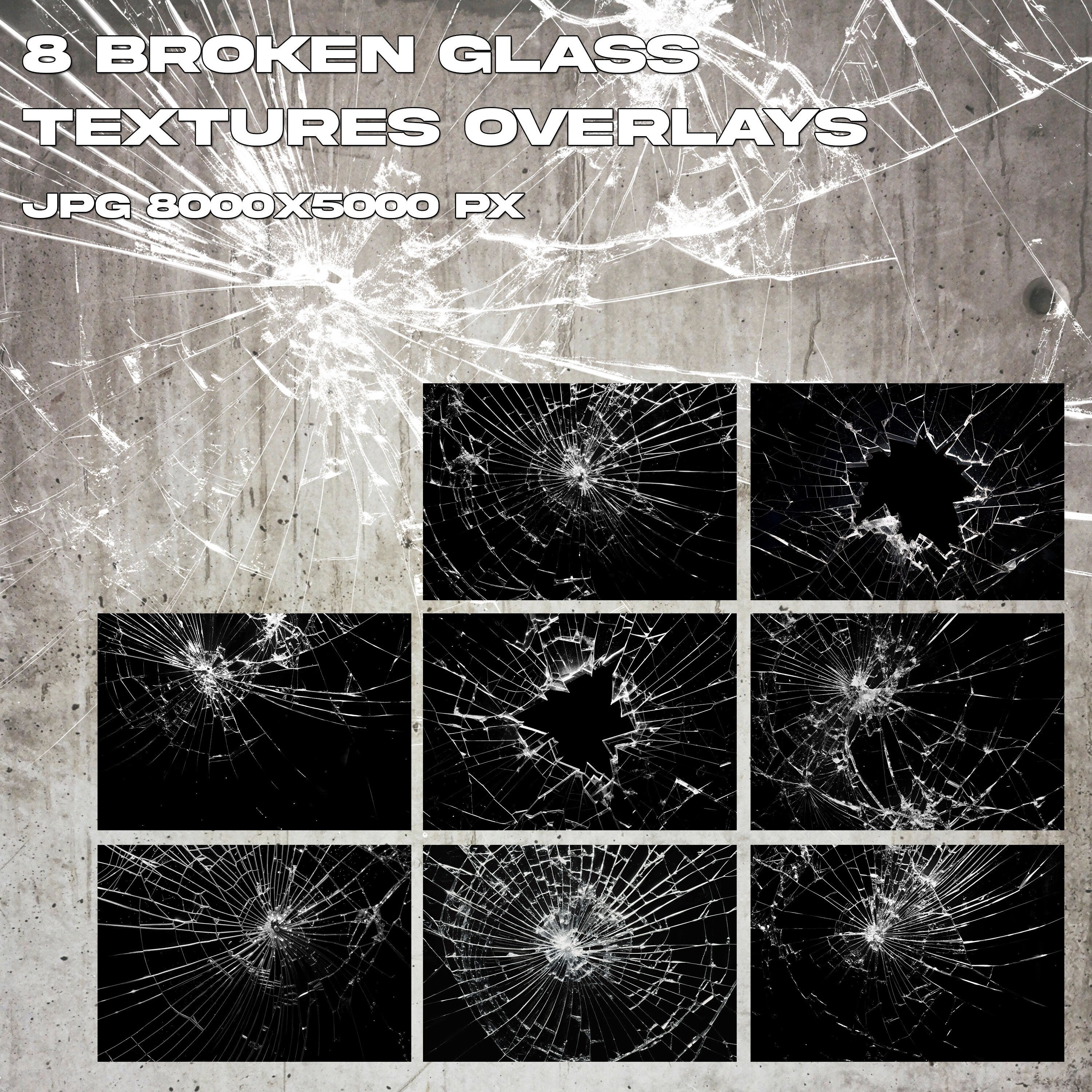 8 Broken Glass Textures Overlays Broken Glass Texture Texture for ...