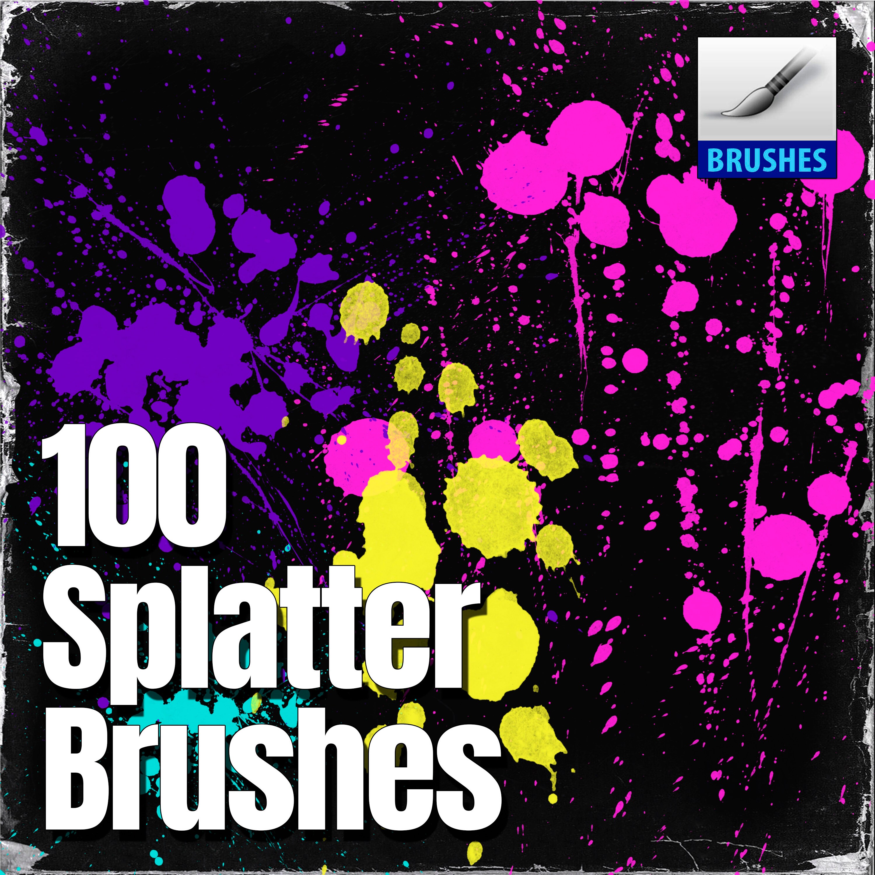 100 Splatter Brushes | 100 Photoshop Brushes | Splatter Brush | Paint ...