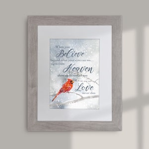 In Times of Sadness Cardinal Painting and Grief Quote Wall Art Print - Etsy